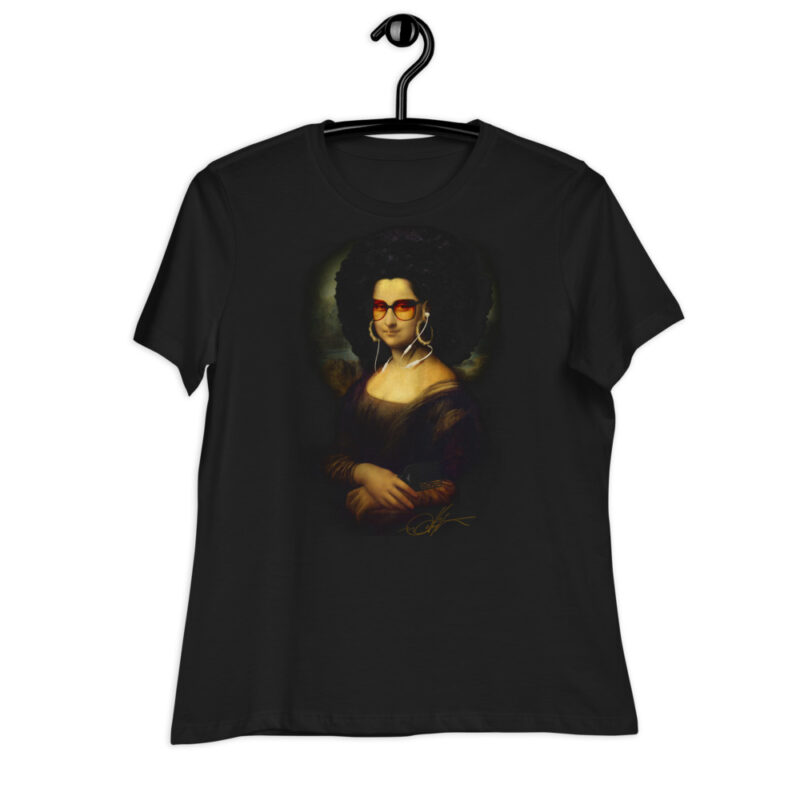 Mona From The Hood T-Shirt, Mona Lisa T-Shirt, Mona Lisa Afro T-Shirt ...